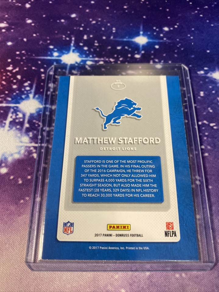 MATTHEW STAFFORD DOMINATORS INSERT DETROIT LIONS 2017 PANINI DONRUSS | eBay