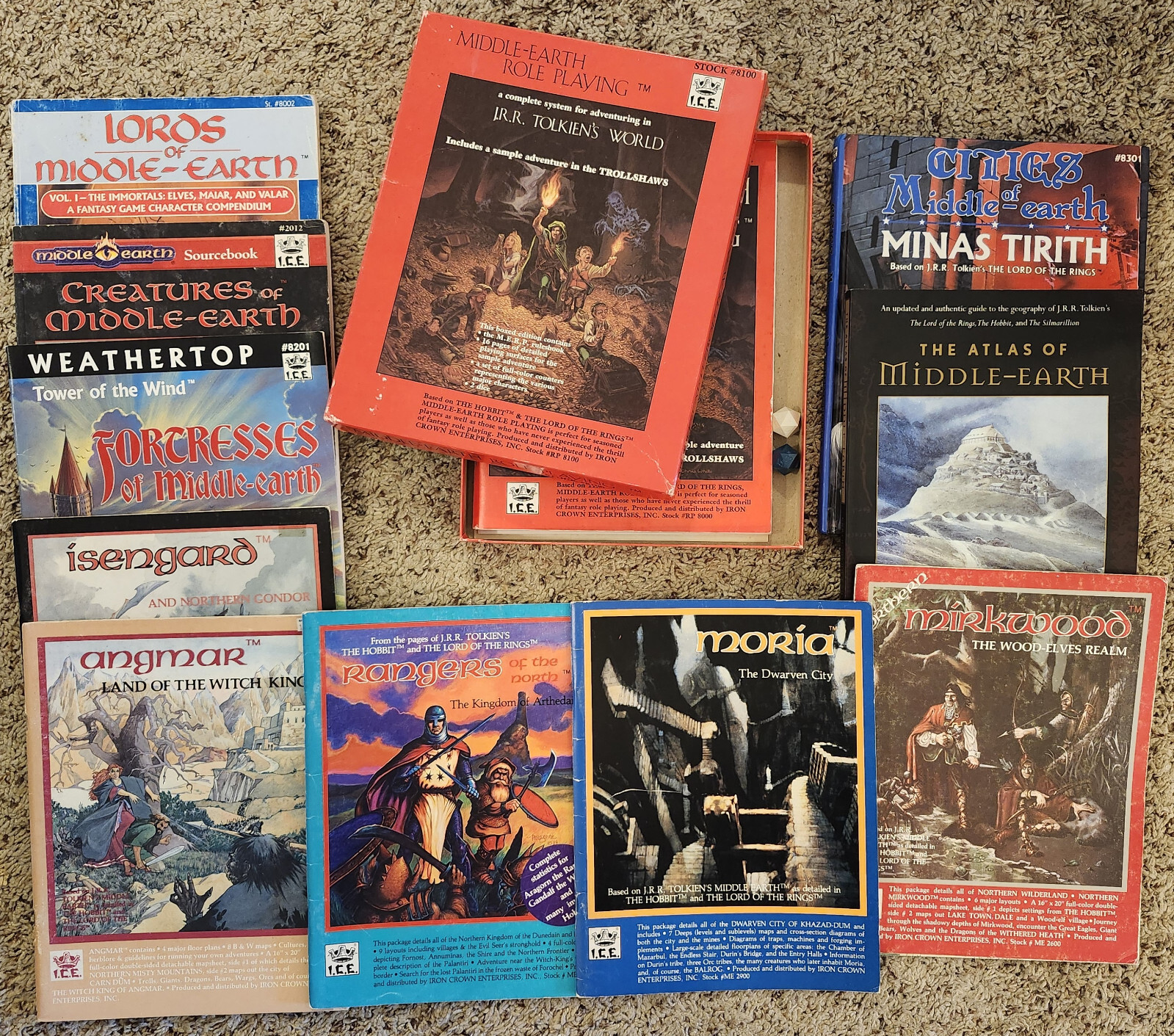 1986 Middle-Earth Role Playing Game and MERP Expansion Materials Lot ...