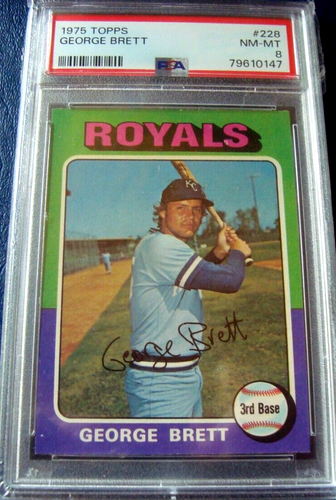 1975 topps #228 GEORGE BRETT RC psa 8 KANSAS CITY ROYALS (147) NM-MT | eBay