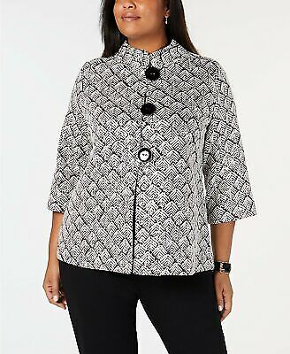 Jm Collection Plus Size Foil-Print Jacket Size 1X 689439397129| eBay