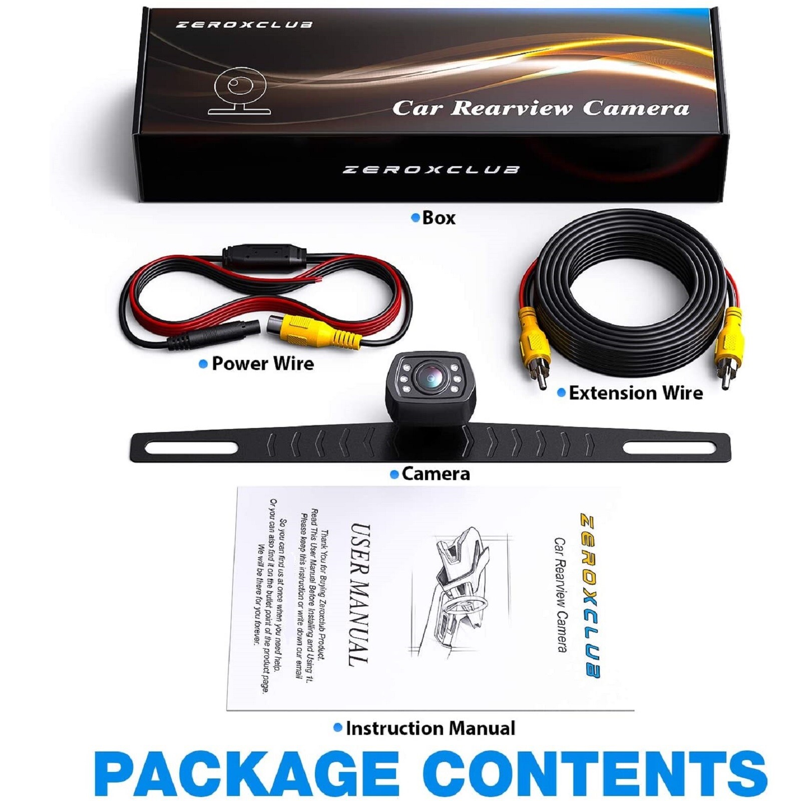 Car Rear View Backup Camera Night Vision HD Reverse LED Waterproof ...