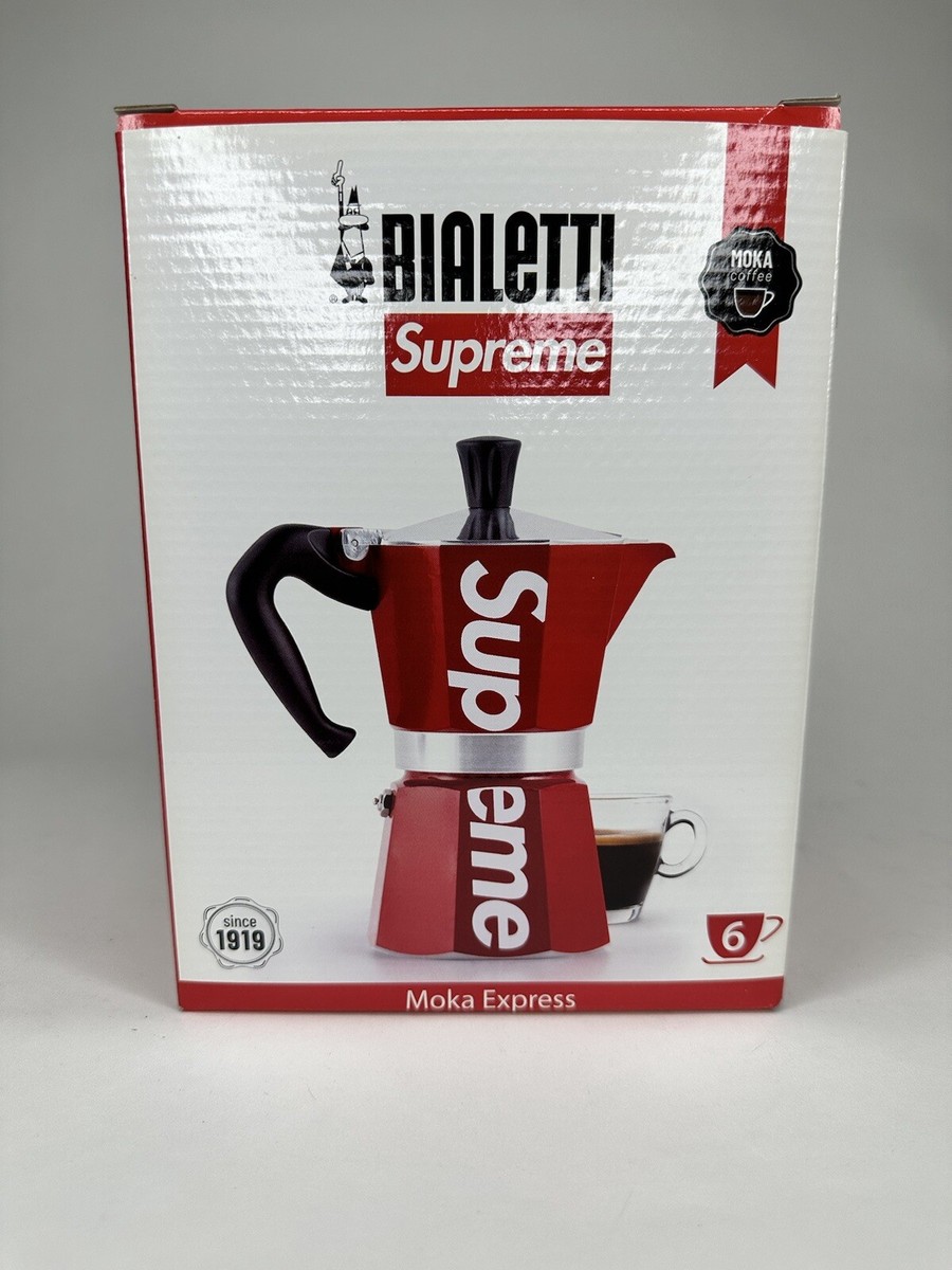 Supreme Bialetti Moka Express Red Italian Coffee Maker SS/19 Supreme Bialetti Moka Express Red Italian Coffee Maker SS/19