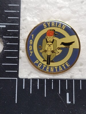 SHRINERS 1997 SYRIAN POTENTATE HAT LAPEL PIN PIN BACK USED (Y2517) | eBay