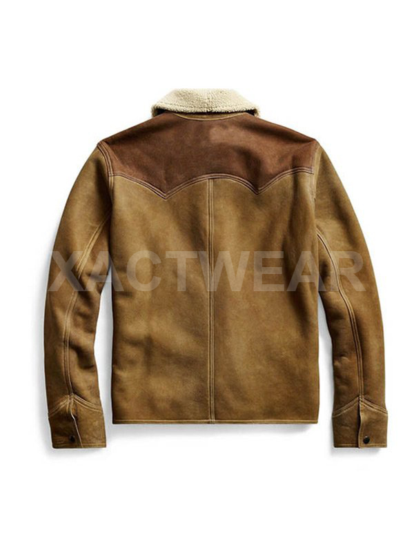 Mens Yellowstone Kevin John Dutton Classic Cowboy Style Suede Leather ...