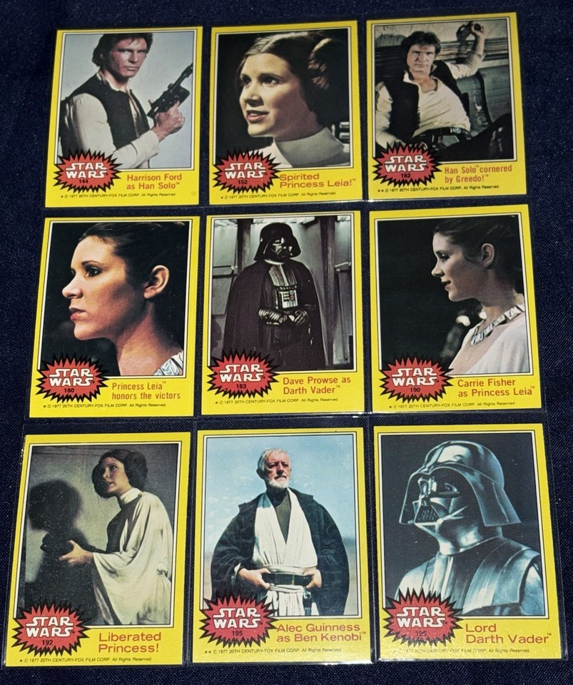 1977 Topps Star Wars Set 1-5, 330 Cards + 55 Stickers, High Investment ...
