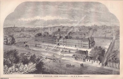 1869 : ISLINGTON WORKHOUSE, UPPER HOLLOWAY. MR. R.H. BURDEN, ARCHITECT ...