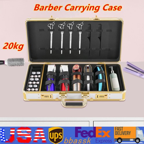 Portable Barber Carrying Case Styling Tools Storage Case Box With ...