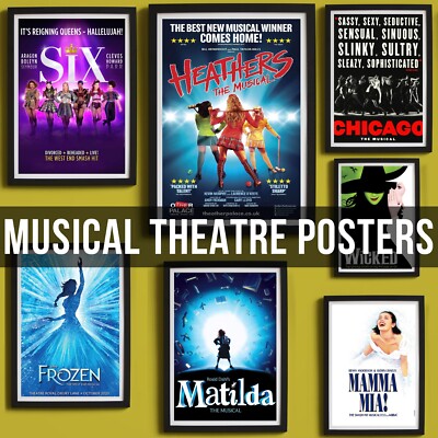 Musical Theatre Posters Retro Vintage Broadway Wall Art Poster Prints ...
