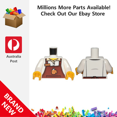 Genuine LEGO™ White Torso Reddish Brown Apron 973 6219611 New | eBay ...