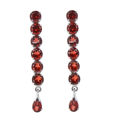 Garnet 925 Sterling Silver Dangle Earring,Valentine's Day Gift, Promise ...