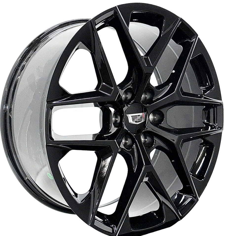 22" Black OE 14078 SSW Snowflake II Replica Wheels fits Cadillac ...