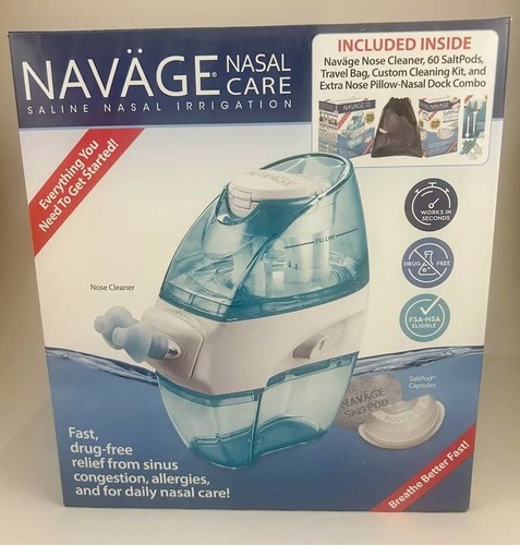 Navage Nasal Irrigation Bundle Kit Sinus Congestion, Allergy Relief ...