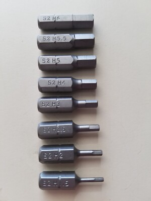 Micro Mini small METRIC HEX head Insert 1" BIT Set Hex 1.5mm 2 2.5 3 4 ...