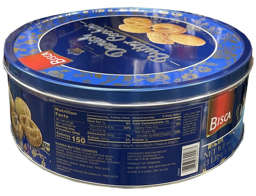 Bisca Danish Butter Cookies 48 oz. 3 Lbs | eBay