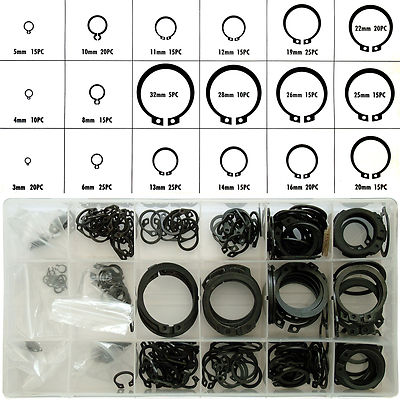 External Circlips. Assorted Retaining Snap Rings. Small rap around ...