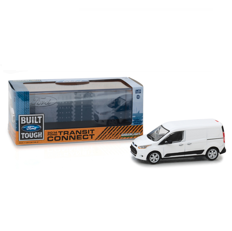 Greenlight 86044 2014 Ford Transit Connect Van Plain White 1:43 Scale ...