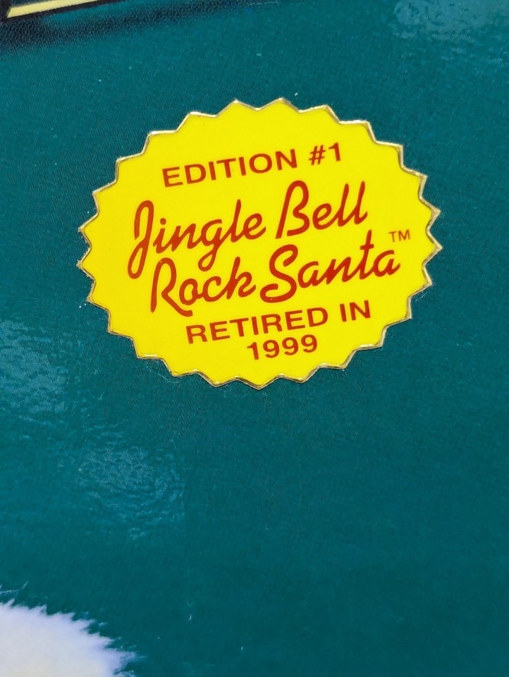 vtg Rock&Roll Santa Jingle Bell Rock Animated Santa Claus Soft Beard ...