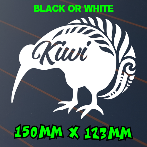 New Zealand Kiwi Bird Sticker Car Decal Window NZ Maori All Blacks Fern ...
