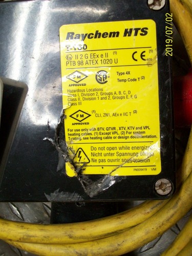 E121-2BSB UNITED ELECTRIC PRESSURE SWITCH w RAYCHEM SPLICE & TEE T100 ...