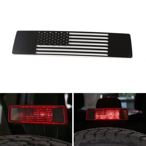 Metal USA Flag High Third Brake Light Cover for 2007-2018 Jeep Wrangler ...