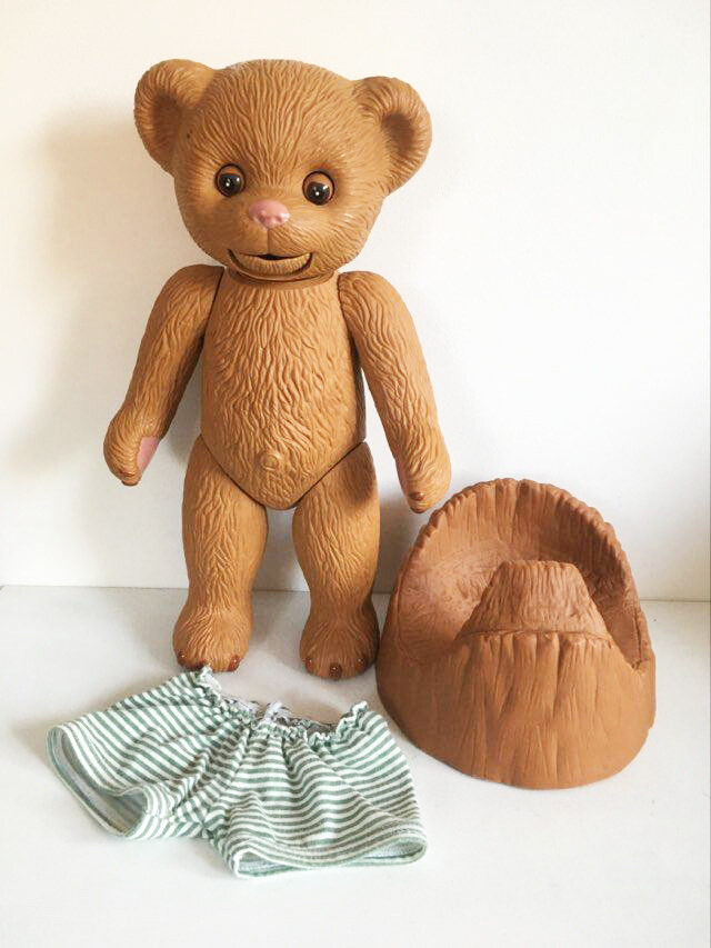 (X) Vintage MAX ZAPF '94 Germany Hard Plastic Teddy Bear 40cm 16" w ...