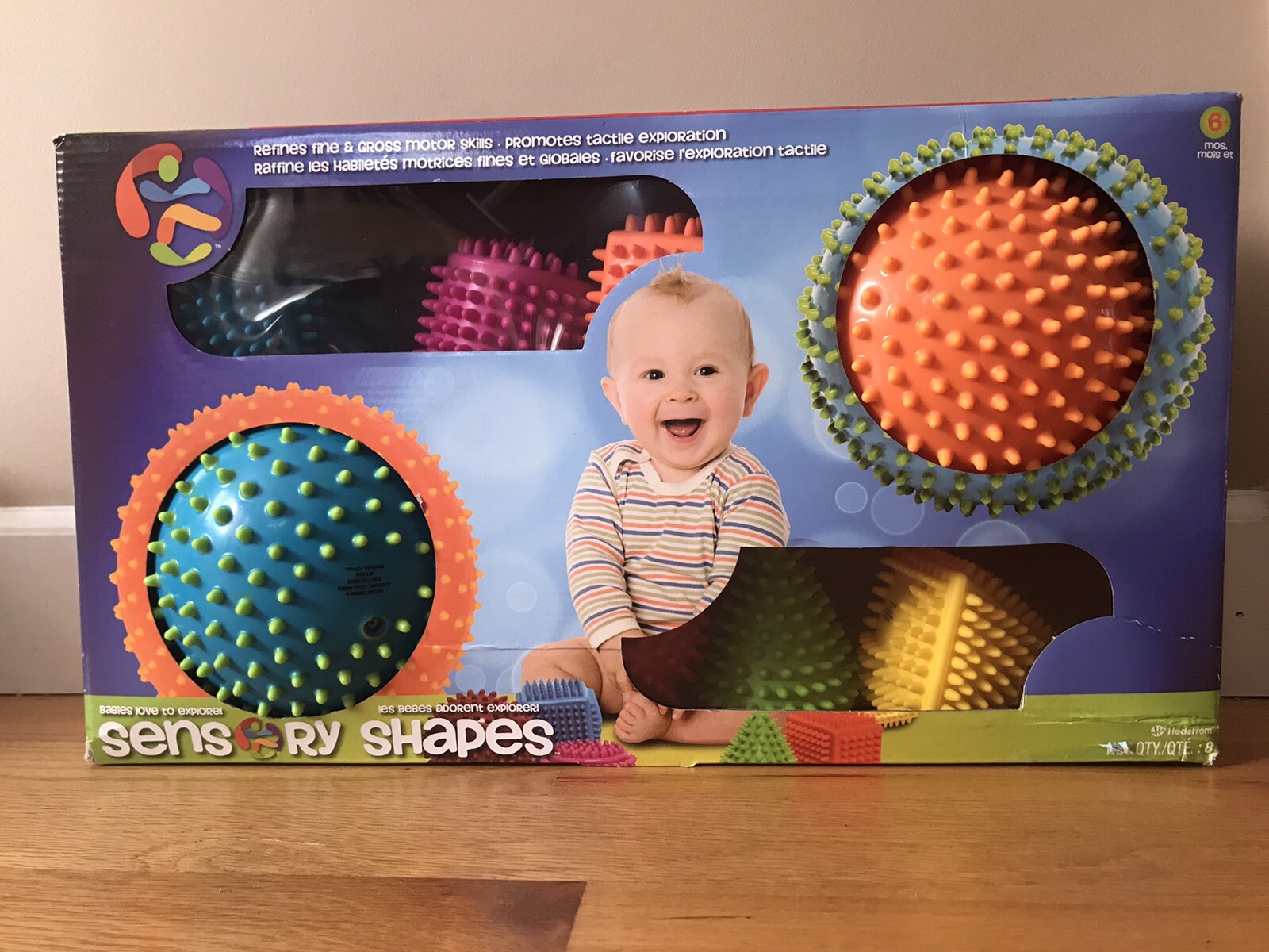 Hedstrom Soft Bristle Sensory Balls Shapes Toys~ Total 8 Shapes ~ NEW ...