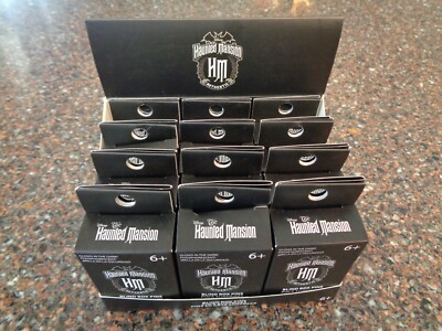 Disney Haunted Mansion Blind Box Metal Pins Complete Case of 12 Glow in ...