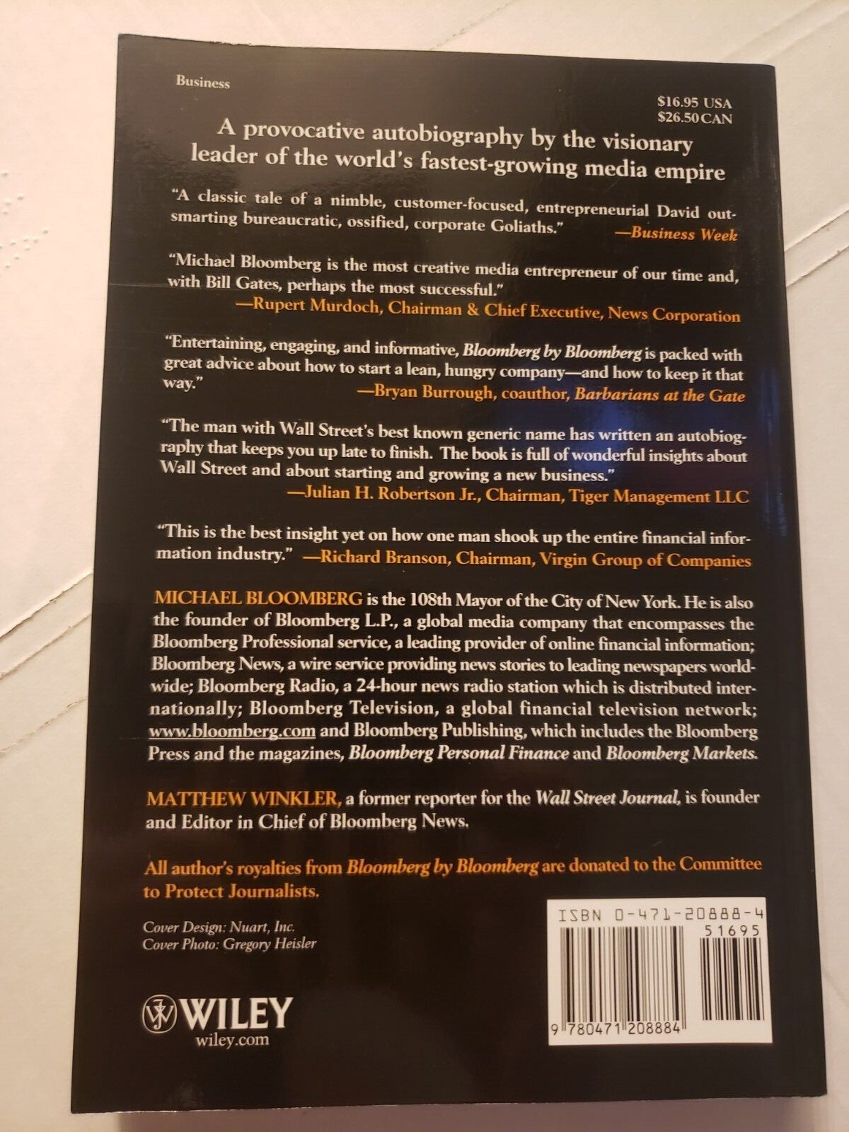 Bloomberg by Bloomberg by Michael Bloomberg and Matthew Winkler (1998 ...