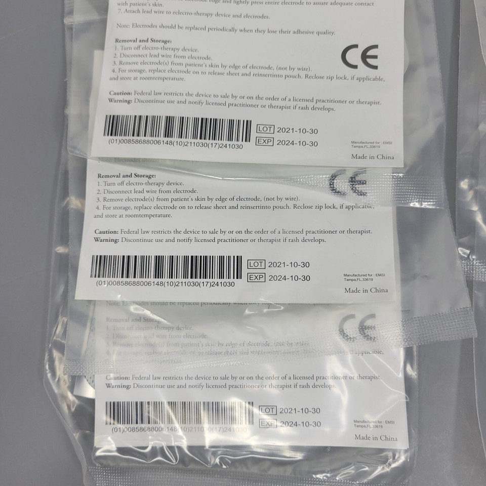 6 Packs EMSI Electrical Stimulation Electrodes 1.7"X 1.7" Flex-TENS ...