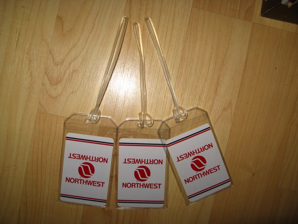 Northwest Airlines Luggage Tags - Vintage Retro Playing Cards Name Tag ...