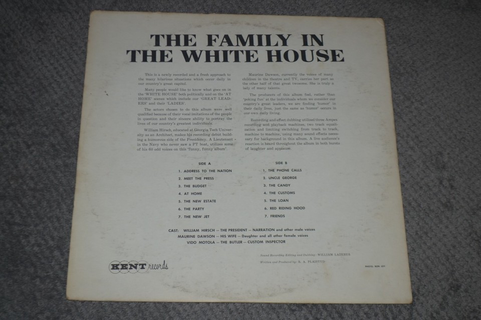 The Family In The White House~William Hirsch and Maurine Dawson~FAST ...
