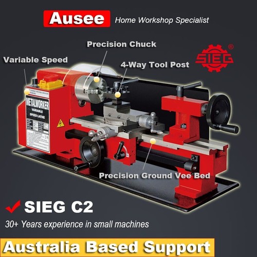 SIEG C2 180x300mm 7x12" Variable Speed Mini Metal Lathe w. Auto Feed ...