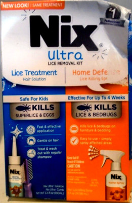Nix Ultra Lice Removal Kit, Lice Treatment Hair Solution Exp 3/26 ...