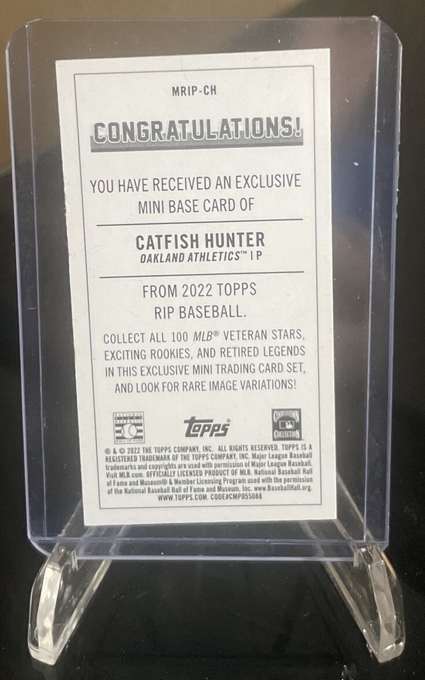 2022 Topps Exclusive Mini Catfish Hunter /75 | eBay