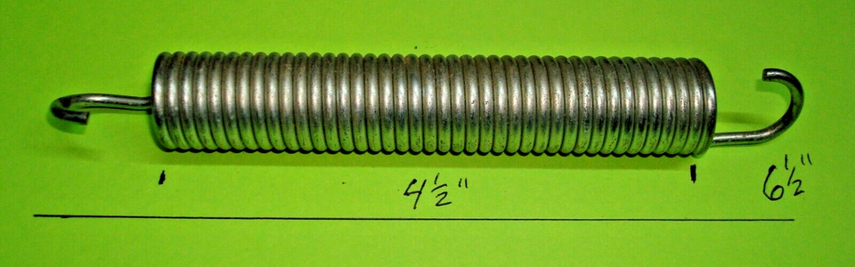 Heavy Duty 6.5" STEEL EXTENSION SPRING WITH HOOK ENDS 6.5” LG. X 3/4 ...