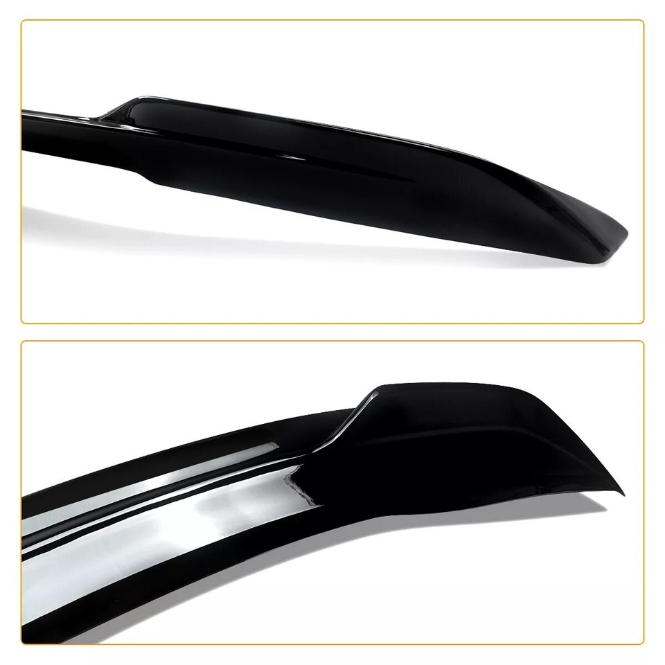 M STYLE GLOSS BLACK HIGH KICK TRUNK SPOILER LIP FOR 22-26 HONDA CIVIC ...