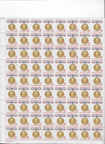 US Scott 1175, Mahatma Ghandi, India, 8 Cent, 1961, Full Mint Sheet of ...