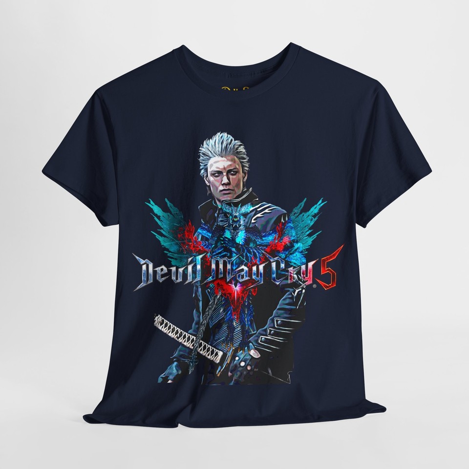 Devil May Cry Vergil Graphic Unisex Heavy Cotton Tee Shirt Gaming ...