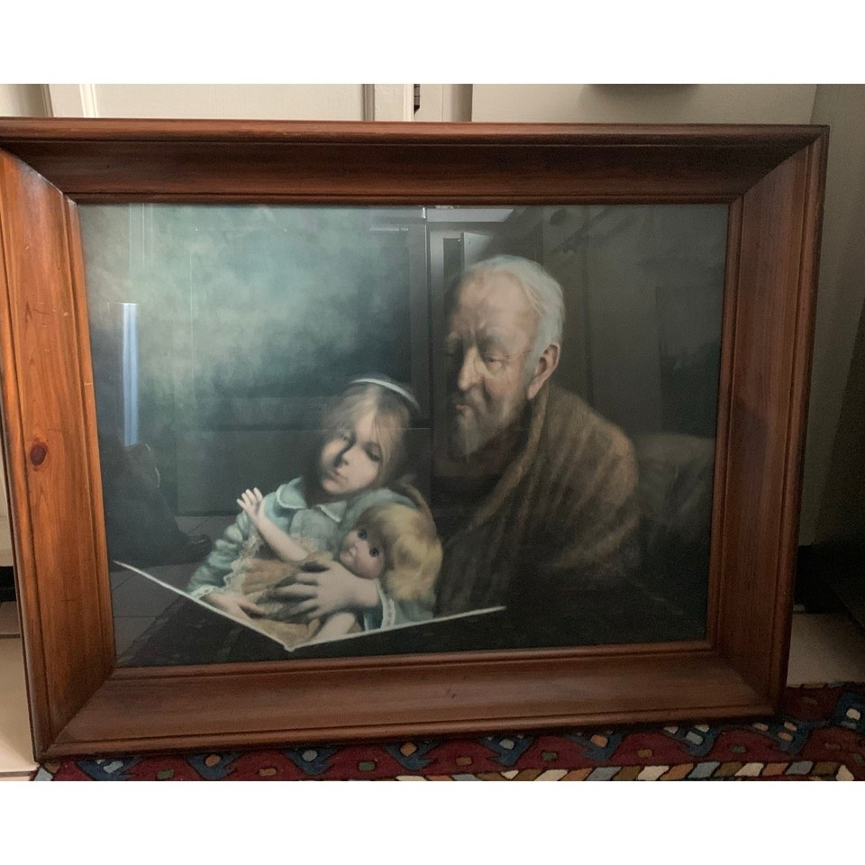Joseph Dawley Art Print Solid Wood Frame 29 x 23" Grandfather With ...
