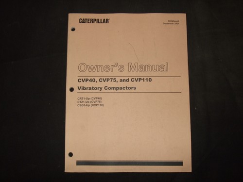 Cat Caterpillar CVP40 CVP75 CVP110 Compacteur Pièces Opération ...