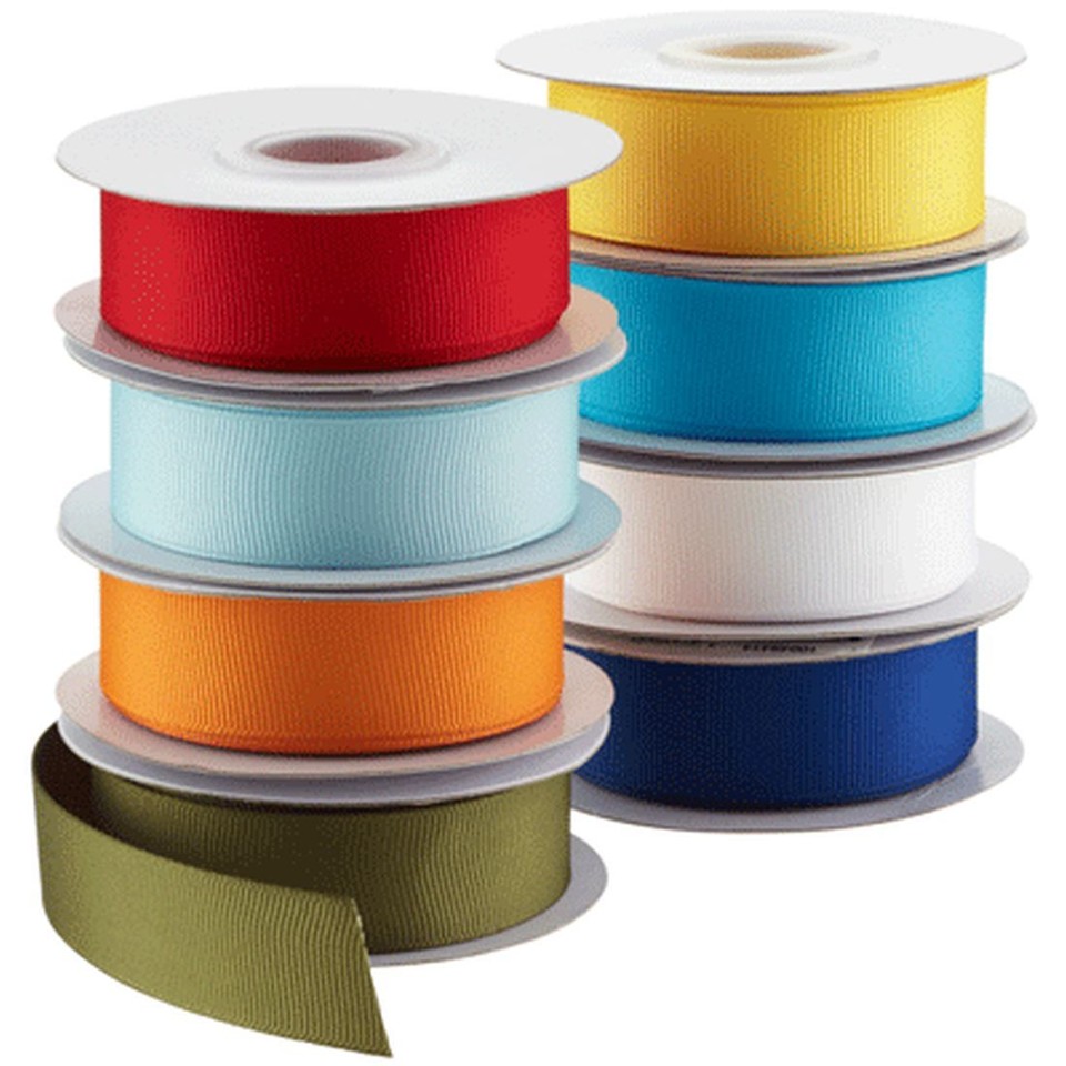 Grosgrain Ribbon 5/8 inch x 5 yards (15 feet of cut ribbon) 34 COLORS ...