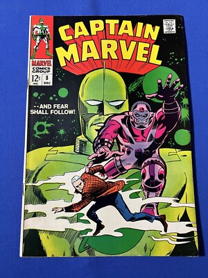 CAPTAIN MARVEL # 8 (1968) MID GRADE CAROL DANVERS - COL YON-ROGG | eBay