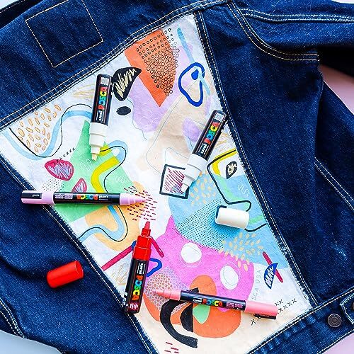 16 Posca Markers - Art Supplies for Rock Painting, Fabric Art, and More ...