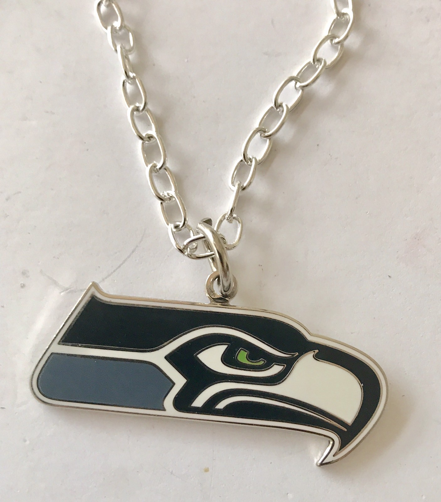 Seattle Seahawks Logo Charm Necklace - NFL Licensed Nice quality chain ...