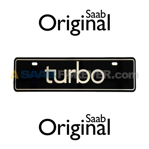 NEW SAAB TURBO EURO VANITY LICENSE PLATE - RARE DEALER ACCESSORY ...