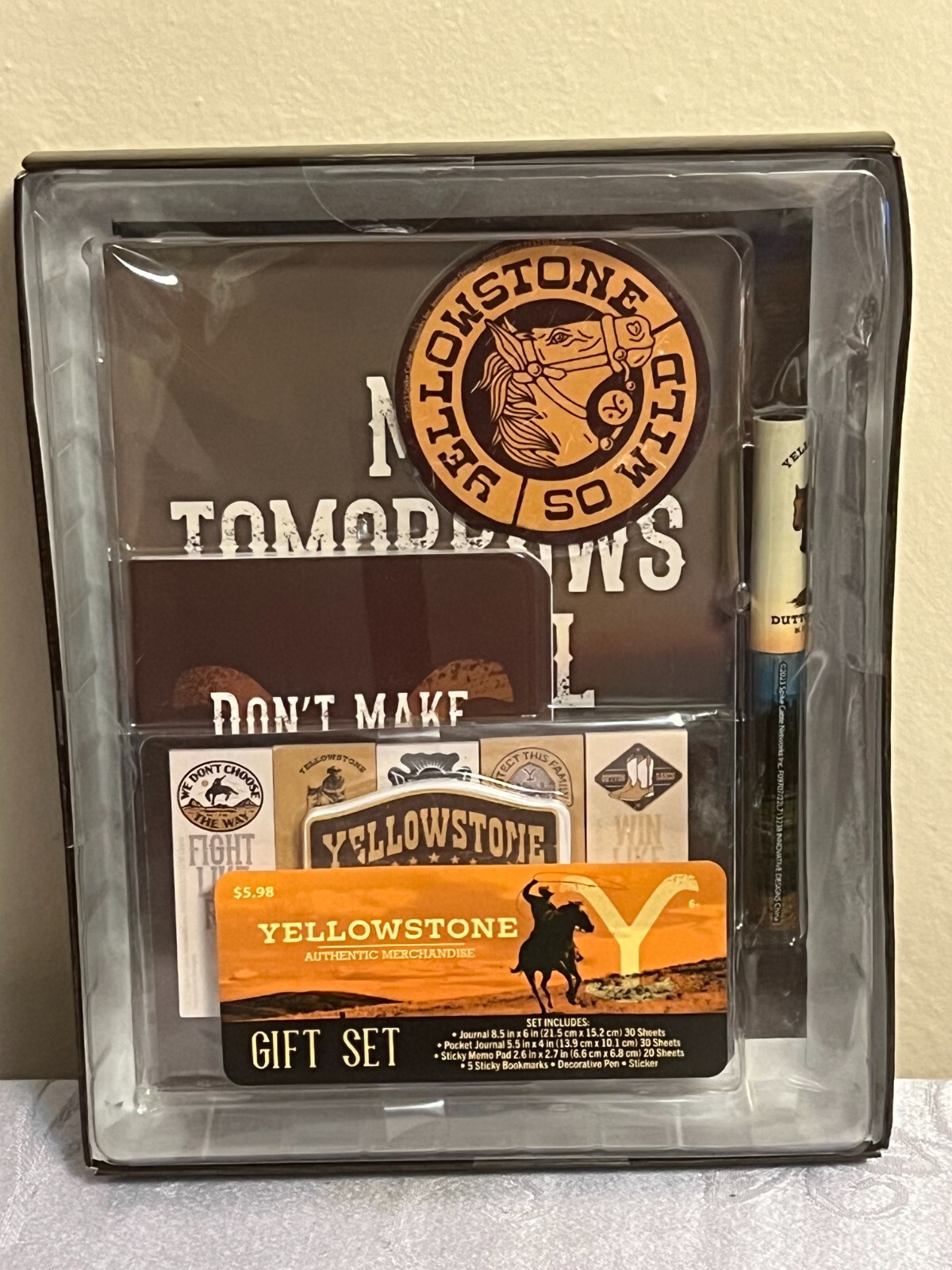 Yellowstone TV show Authentic merchandise Gift Set Journal Pen Memo Pad ...