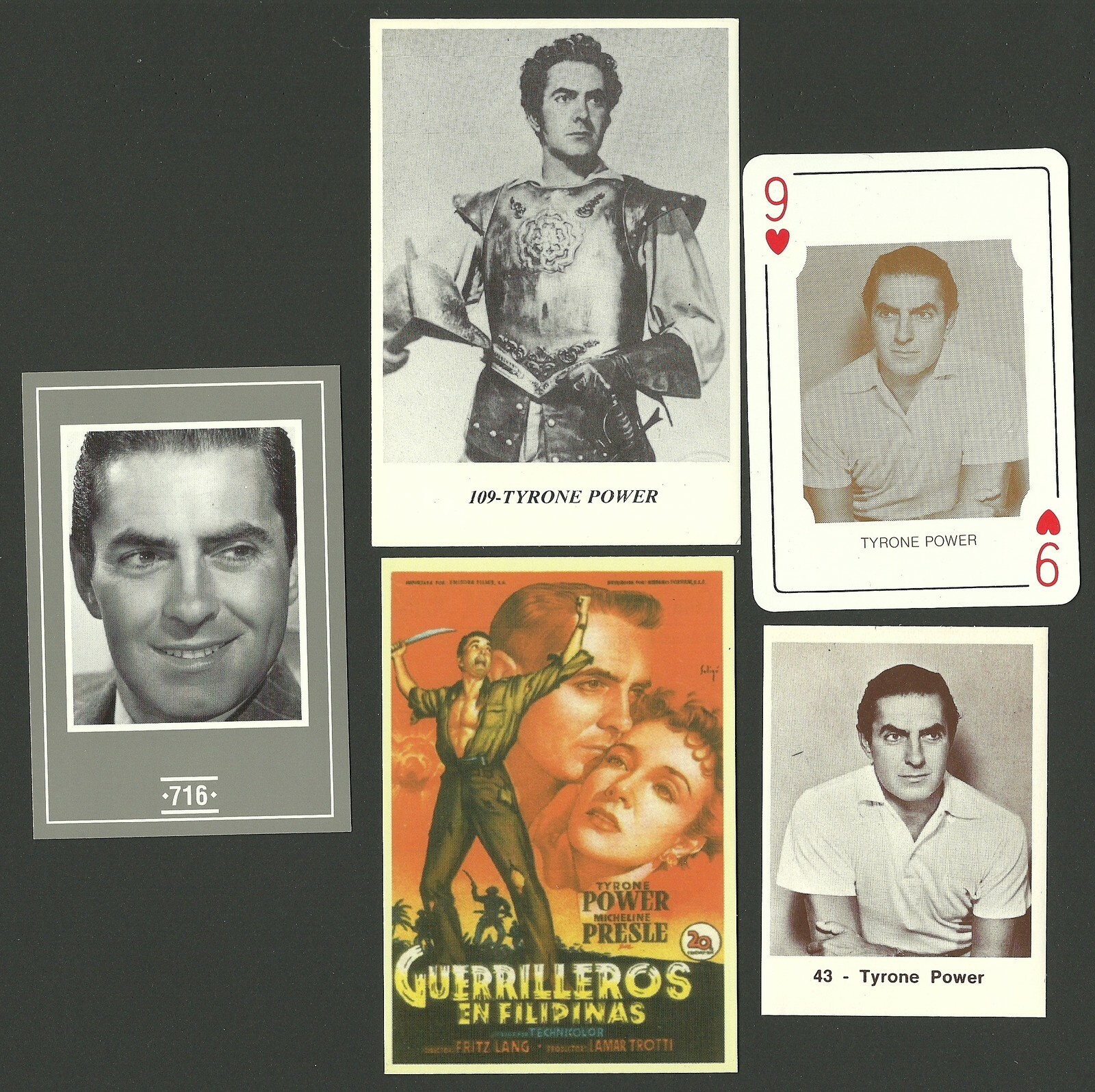 Tyrone Power Actor Movie Film Star Fab Card Collection B | eBay