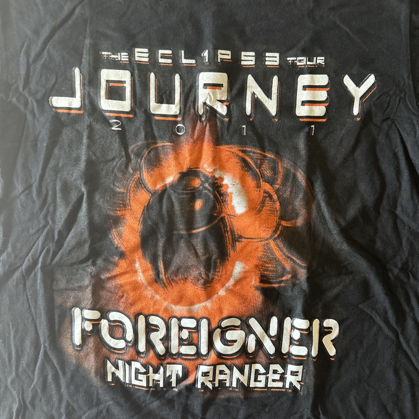 2011 Journey Foreigner Night Ranger Tour Shirt Size S - Gem