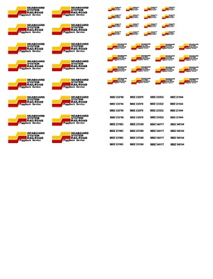 HO Scale Truck / Trailer Decals. " Seaboard " | eBay