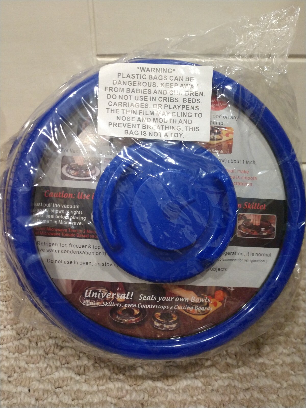 Press Dome Vacuum Air-Tight Food Storage Covers(2)keeps food warm. | eBay